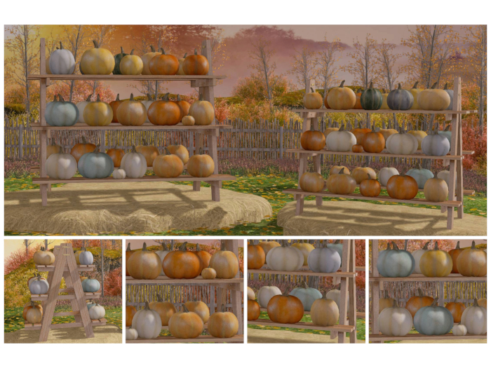 Second Life Marketplace - Pumpkin Farm Stand set